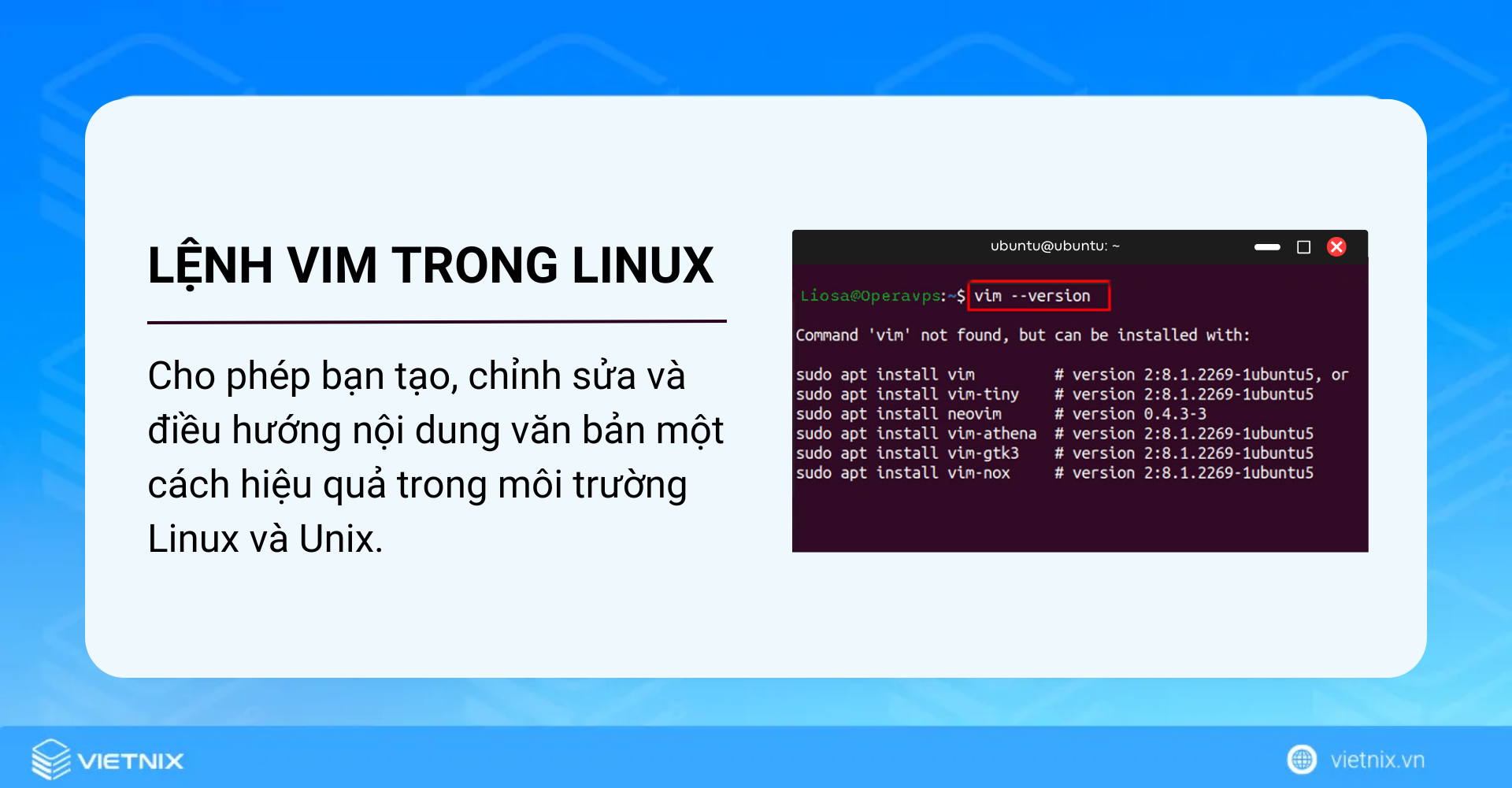Lệnh Vim trong Linux: Cẩm nang đầy đủ và chi tiết cho người mới bắt đầu